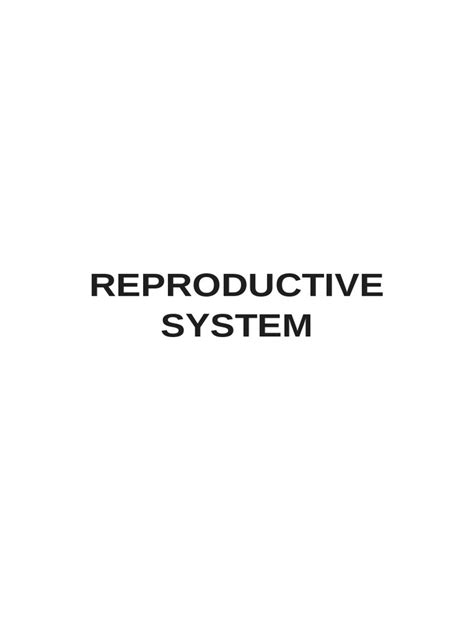 Reproductive Description And Functions Pdf