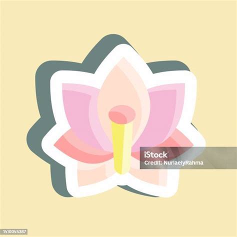 스티커 로터스 일본어 기호에 적합합니다 편집 가능한 간단한 디자인 디자인 템플릿 벡터 간단한 그림 꽃 식물에 대한 스톡 벡터 아트 및 기타 이미지 Istock