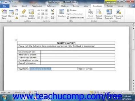 How To Create A Form In Microsoft Word