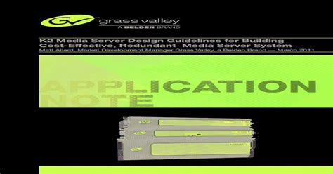 Pdf K2 Media Server Design Guidelines For Building Cost Design