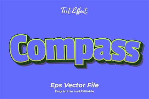 Premium Vector Modern Compass Text Effect Editable And Easy To Use