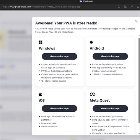 [bug] publish to ios is not available · issue 3996 · pwa builder