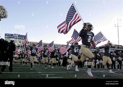 14 November 2015 Navy Is Introduced Before A Match Between Navy And Smu At Navy Marine Corps