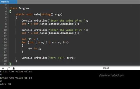 C Program To Find Npr