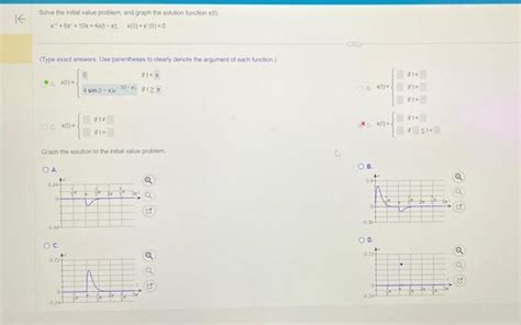 solved solve the initial value problom and graph the