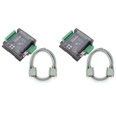 2X FX3U 14MR 6AD 2DA RS485 8 Input 6 Relay Output 6 Analog Input 2 Analog