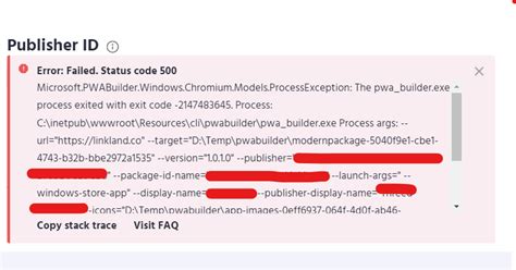 [bug] unable to package windows pwa for app store · issue 4353 · pwa