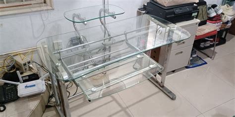 Tempered Glass Computer Table On Carousell