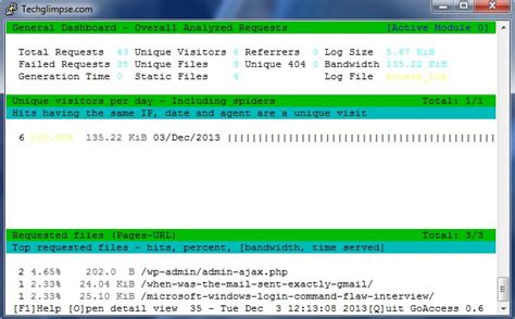 Linux Goaccess Analyze Your Web Server Statistics In Real Time Techglimpse