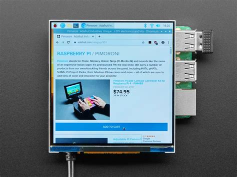 pimoroni hyperpixel 4 0 square hi res display for raspberry pi [non
