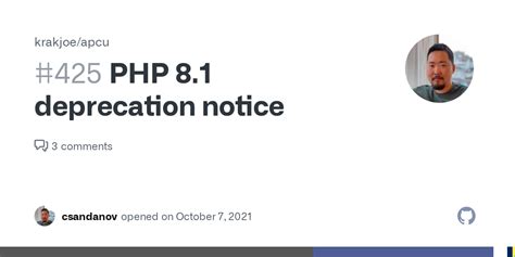 PHP Deprecation Notice Issue Krakjoe Apcu GitHub