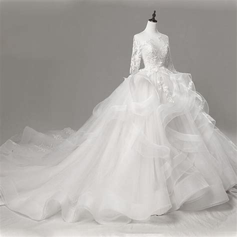 Gorgeous Ball Gown Poofy Wedding Gown Lace Bridal Dresses 2020 Vestido