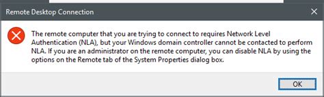 I Cannot Remote Into A Server Due To NLA Network Level Authentication What Do I Do