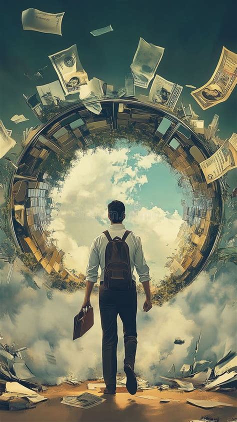 A Surreal Illustration Of Economic Ban Syndrome Blending Abstract And