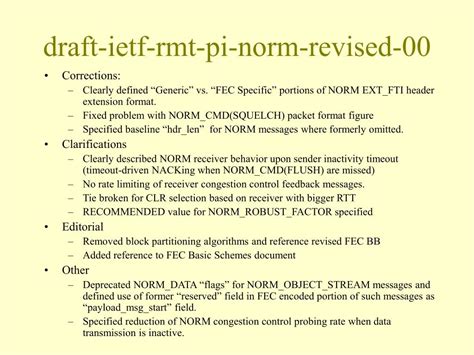 Ppt Nack Oriented Reliable Multicast Norm Update Powerpoint