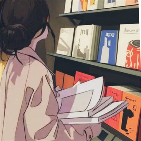 Girl Reader In The Library Animation Arte Grafica Grafici Disegni
