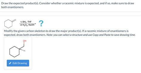 Solved Draw The Expected Product S Consider Whether A