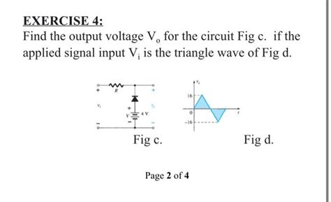 Solved EXERCISE Find The Output Voltage Vo For The Chegg