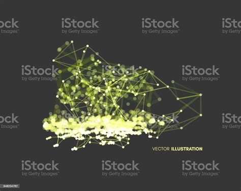 3 차원 연결 구조입니다 미래 기술 스타일입니다 과학 화학 또는 교육에 대 한 벡터 일러스트입니다 0명에 대한 스톡 벡터 아트
