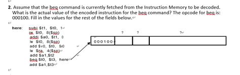 Solved Assume That The Beq Command Is Currently Fetched Chegg Com