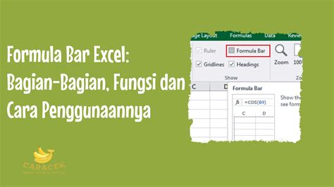 Kenali Formula Bar Excel Untuk Mudahkan Pekerjaan Anda Caracek