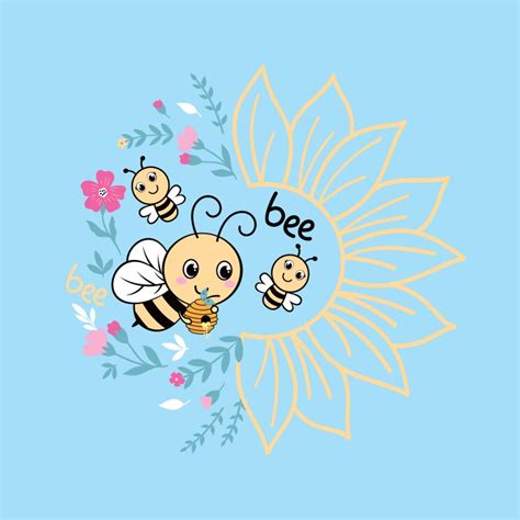 دانلود وکتور زنبور عسل پس زمینه آبی دانلود رایگان فایل لایه باز، Psd