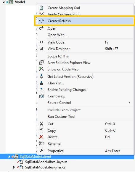 Wpf How To Regenerate Update Linq To Sql Datacontext Stack Overflow