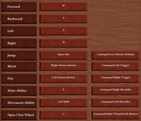 controls for fps chess magic game world
