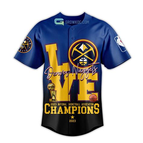 Denver Nuggets 2023 Personalized Nba Champions Midnight Blue Design Baseball Jersey Growkoc