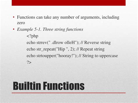 ppt php functions and objects the key guidelines for efficient
