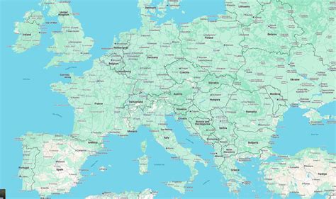 Explore Europe Road Map