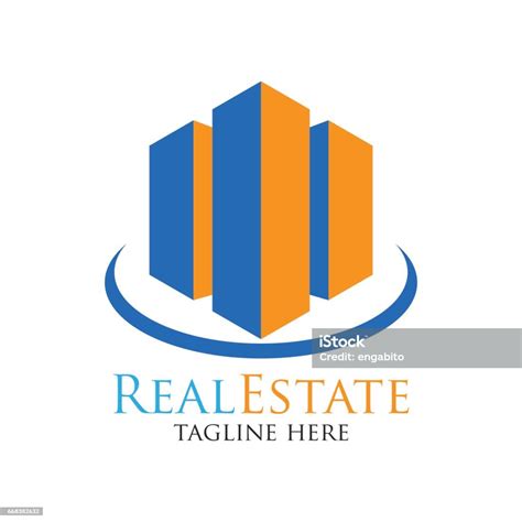 귀하의 슬로건에 대 한 텍스트 공간 부동산 개념 아이콘 슬로건 벡터 일러스트 레이 션 개념에 대한 스톡 벡터 아트 및 기타 이미지 개념 건설 산업 경사로 표지판