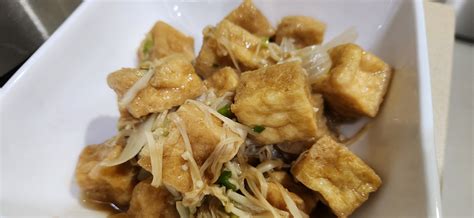 Fried Tofu Puffs With Enoki Mushrooms Bunch
