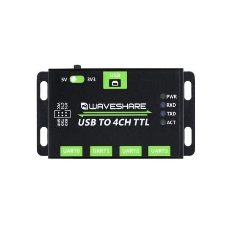Waveshare Industrial USB TO 4CH TTL Converter USB To UART Multi Protection Systems Support