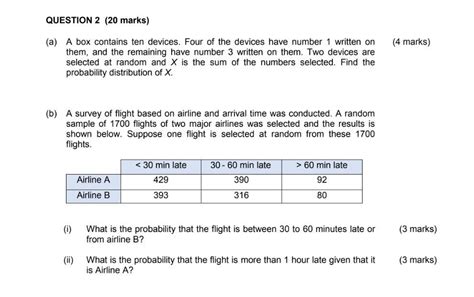 Solved Question 2 20 Marks 4 Marks A A Box Contains