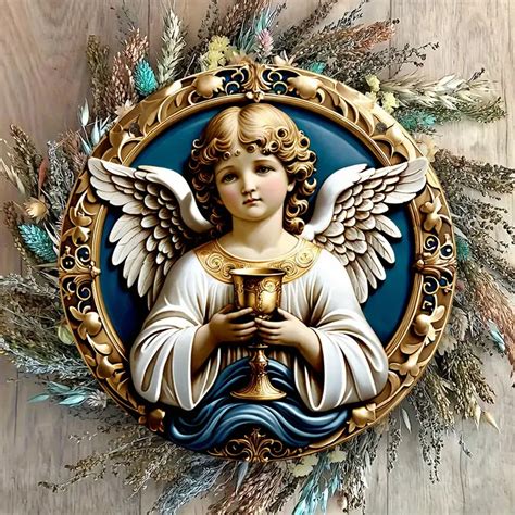 빈티지 케루빔 나무 둥근 간판 크리스마스 할로윈 추수감사절 어머니의 날 아버지의 날을 위한 다목적 벽 예술 Temu Republic Of Korea