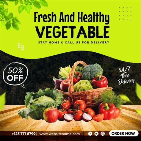 Healthy Vegetable Template Postermywall