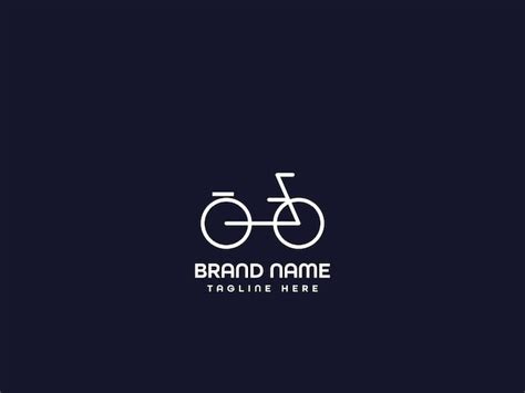 Premium Vector Bicycle Logo With A Black Background