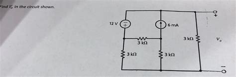 solved find v0 is the circuit shown