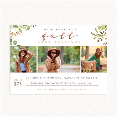 Fall Mini Sessions Template “classic” Strawberry Kit