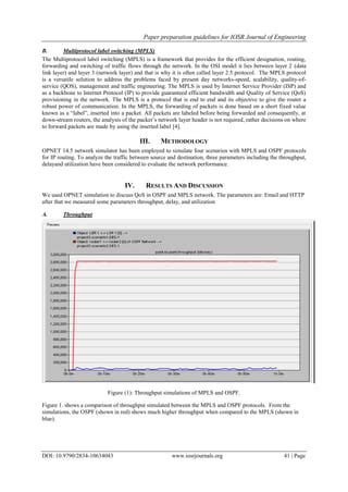 Comparative Study Between OSPF And MPLS Network Using OPNET Simulation PDF
