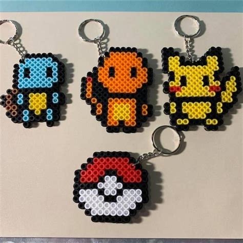 Pokémon Perler Bead Keychains These Are Sold Depop