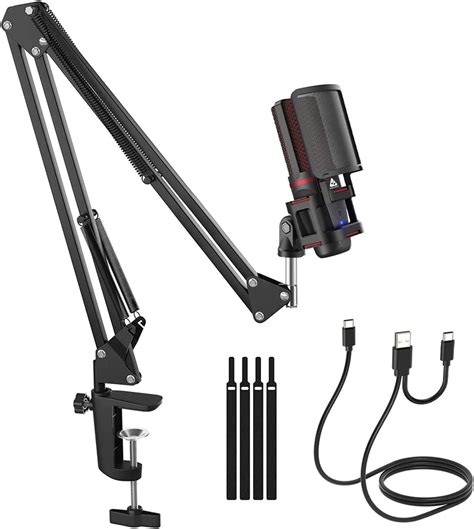 Audio Array Usb Condenser Microphone For Youtube Gaming Meeting And Recording On Mac Os Windows