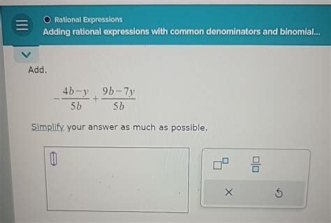 Solved Rational Expressionsadding Rational Expressions With