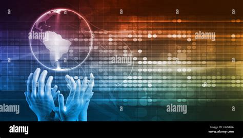 Global Accessibility Of Technology As An Abstract Background Stock