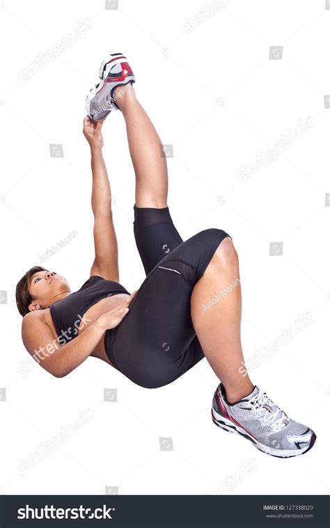 Fitness Woman Stretching Hamstring While Lying Stock Photo Shutterstock