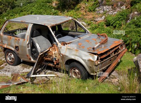 Rost Verlassenes Auto Rost Alten Metall Fahrzeug Vintage