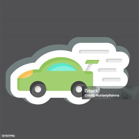 스티커 경주용 자동차 레이싱 심볼과 관련이 있습니다 심플한 디자인 편집 가능 간단한 그림 Brand Name Domestic Car에 대한 스톡 벡터 아트 및 기타 이미지