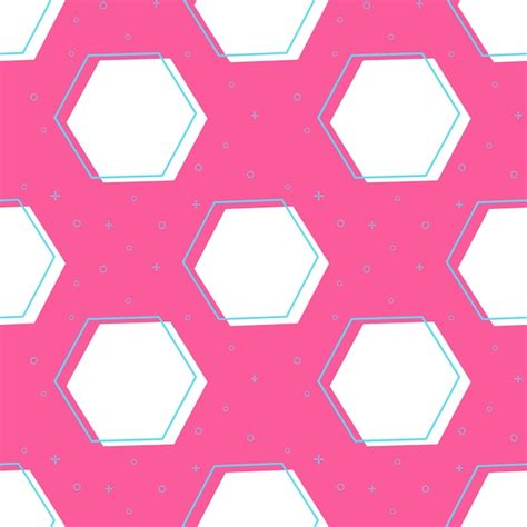 패턴 플랫 라인 육각형 프리미엄 벡터