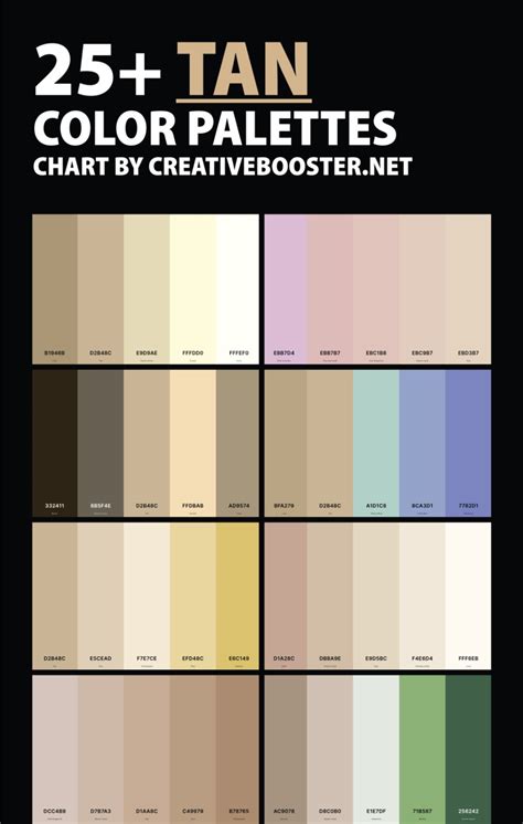 25 Best Tan Color Palettes With Names And Hex Codes Tan Color Palette Tan Color Best Tan